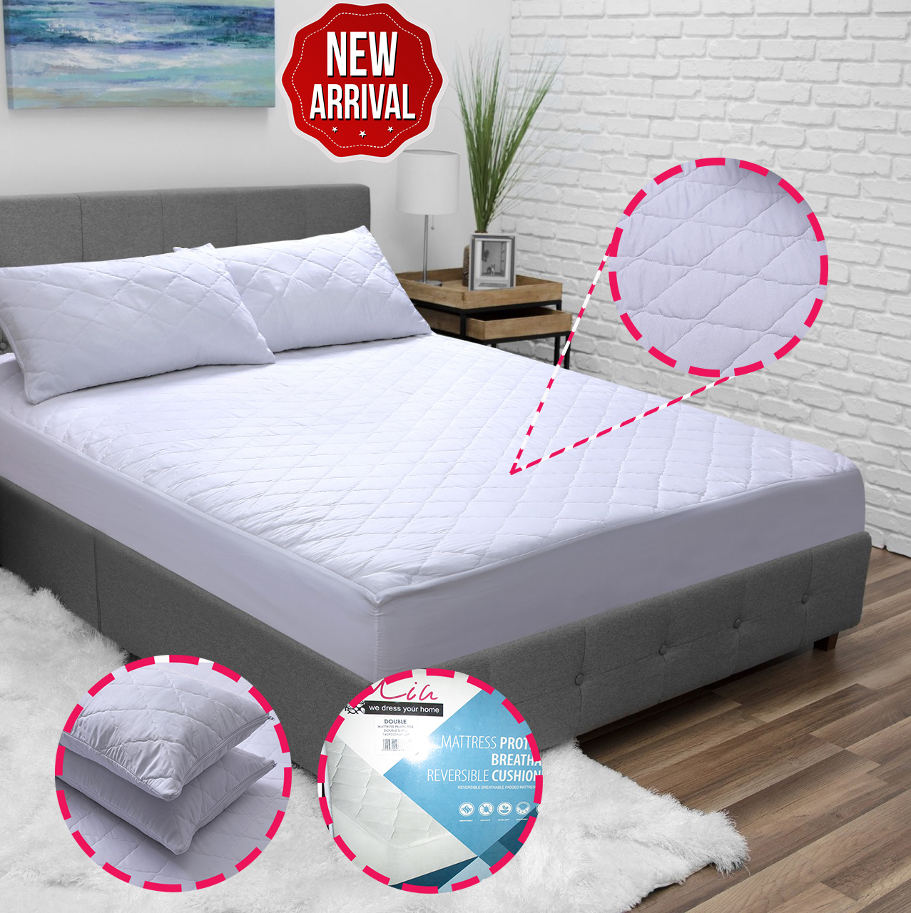 Quilted Mattress Protector Single Double King Super King Home Quilted Mattress Protector Single Double King Super King Home